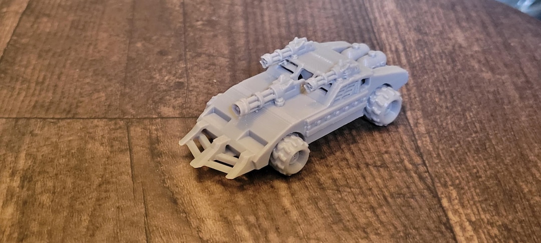Apocalyptic Overkill Car With Wheels That Roll. 3d Printed. One Item 1/ ...