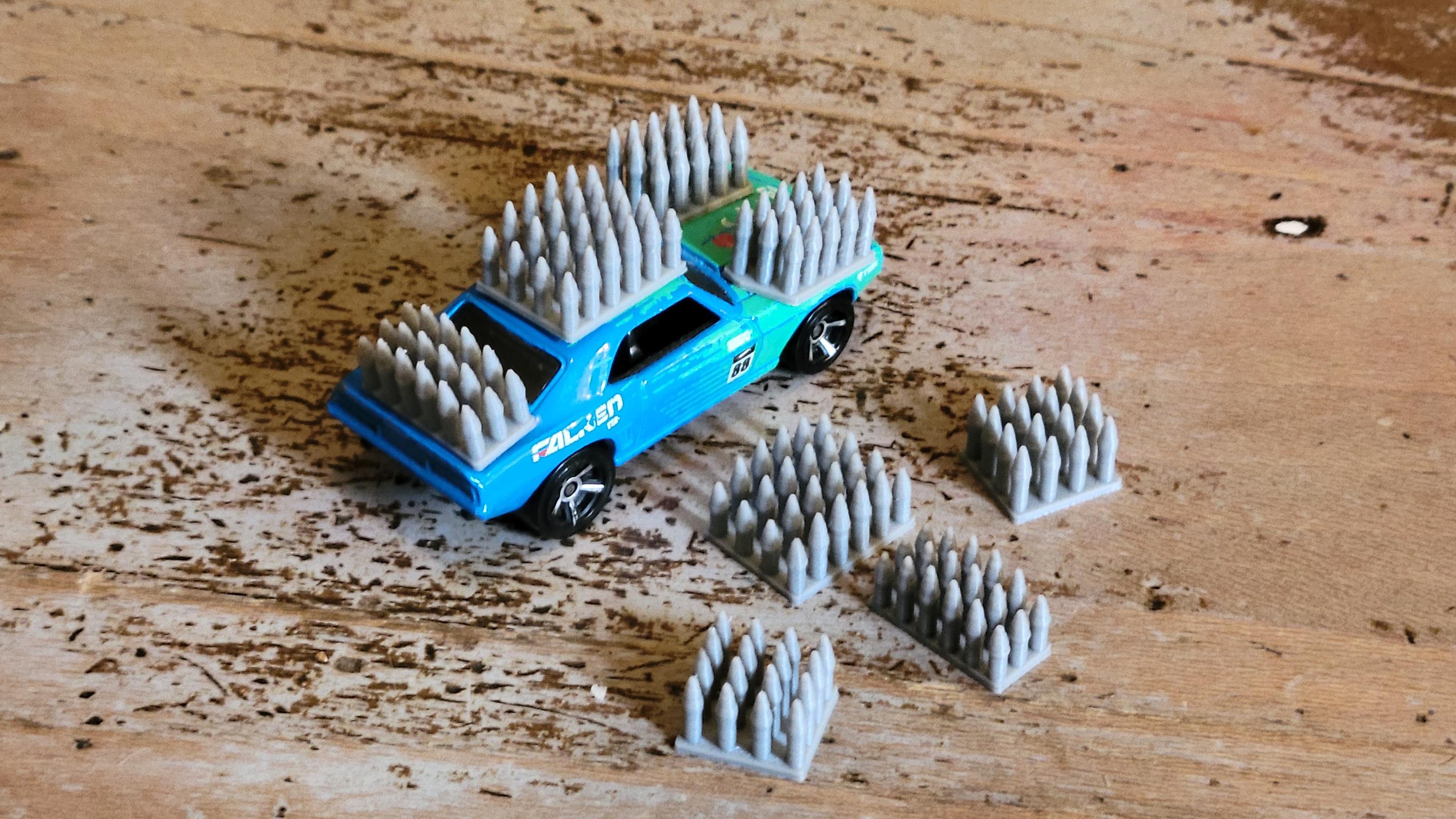 Roof and Hood Spikes, Silver 3d Printed. for 1/64 Scale Cars. 8 Items ...