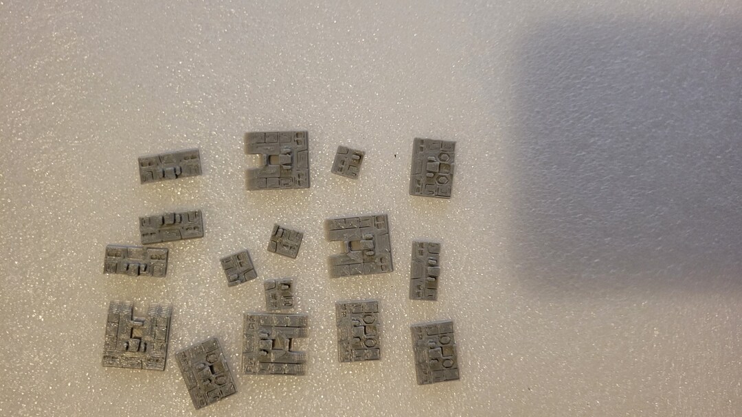 Panel Armor Plates 16 Items. 1/64 Scale Silver 3d Printed. - Etsy