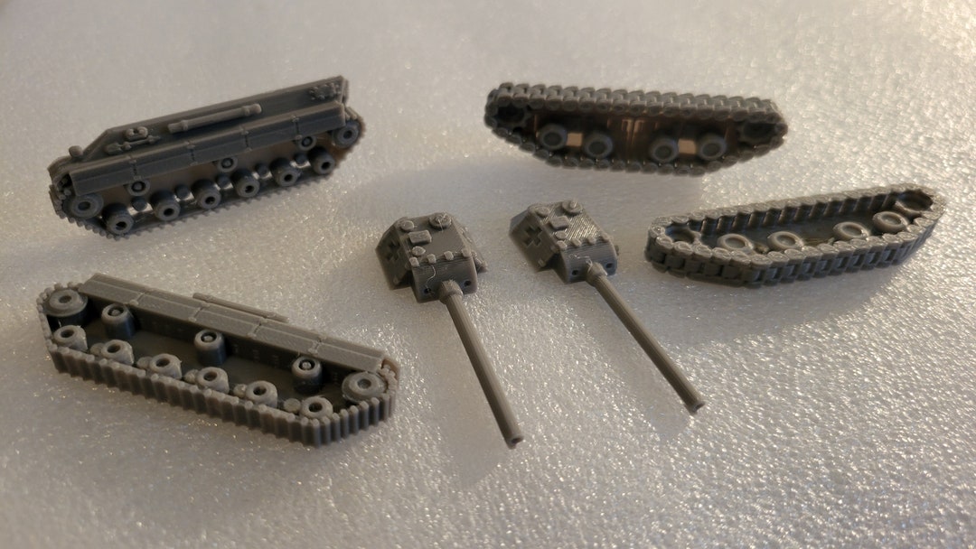 New Tank Tracks and Tank Turrets V3 for 1/64 Scale, 3d Printed. 6 Items ...