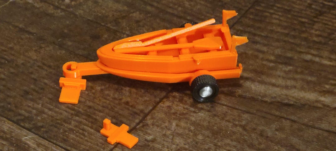 Orange Rowboat With Trailer, 3D Printed. for 1/64 Scale Cars 6 Items - Etsy