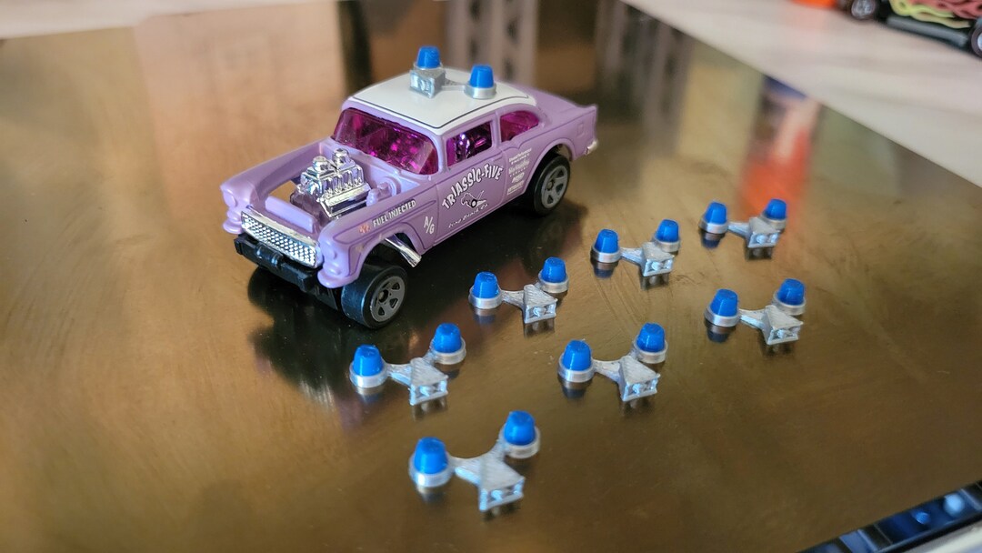 Police Lights 8 Items. Two Types to Choose From Plain Gray Set or Blue ...