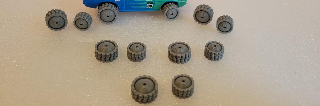 Moon Wheels for 1/64 Scale, 3d Printed. 12 Items All Together. Two ...