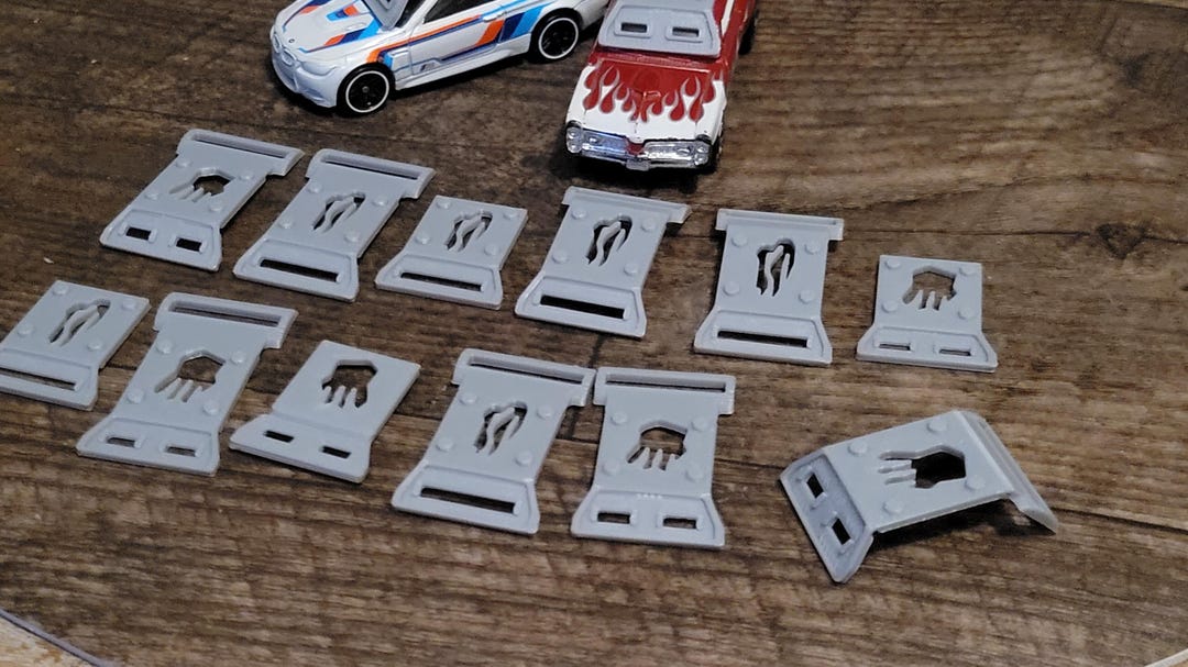 Bendable Window Armor V3 Gray 3d Printed. 1/64 Scale. 12 Items Car Not ...