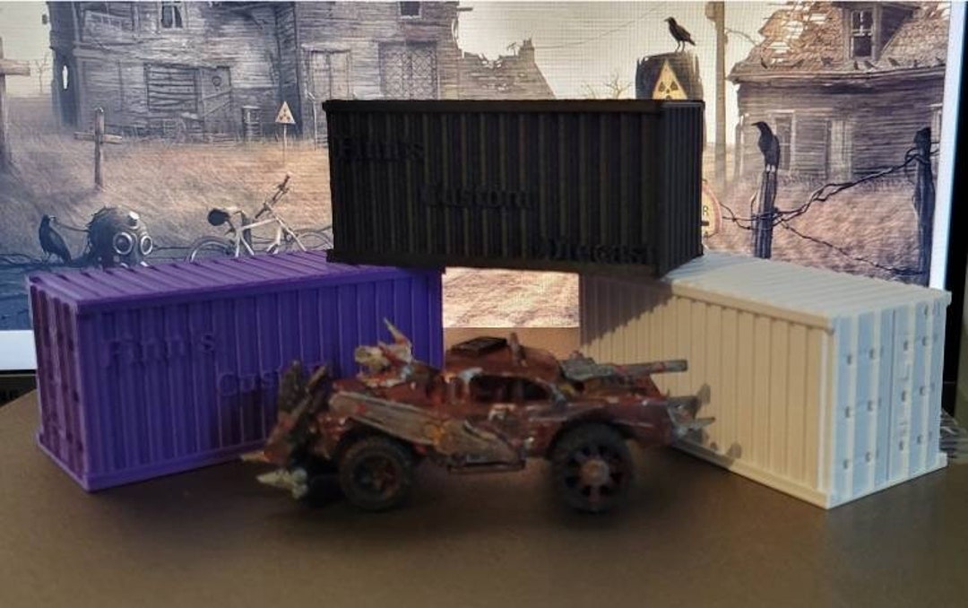 Solid Shipping Container 1 Item 3d Printed. Car Not for Sale for Size ...