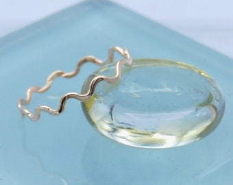 Wave Solid Ring - Etsy