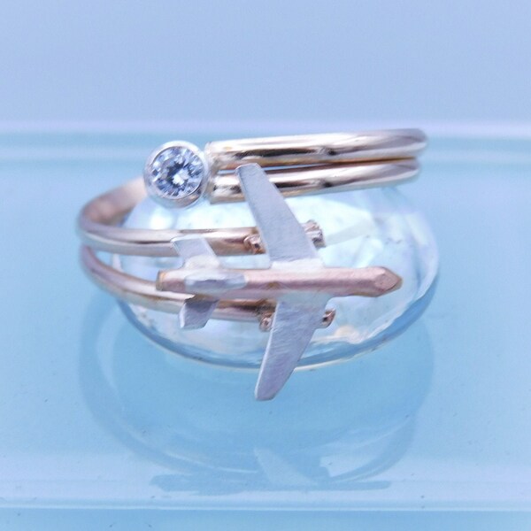 Airplane Ring - Etsy