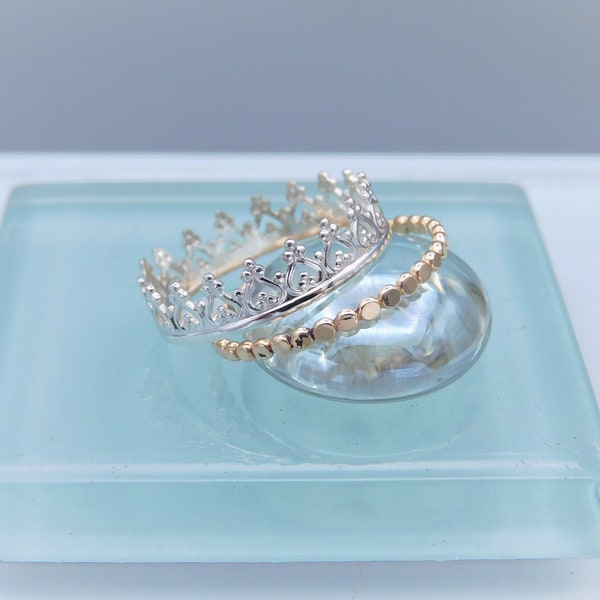 Silver Crown Ring - Etsy