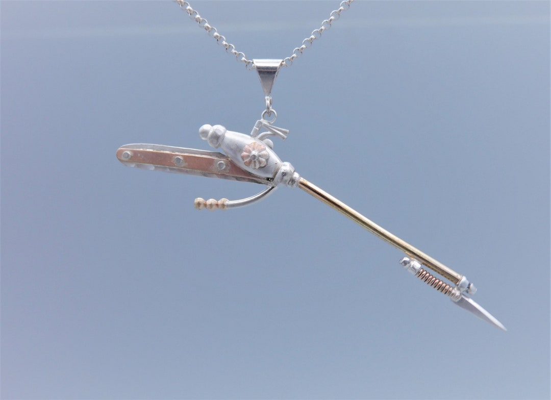 Sci Fi Ray Gun Comic Gun Steampunk 14K Gold Filled Sterling Silver ...