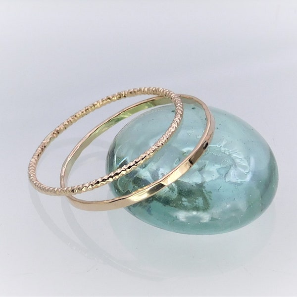 14k Gold Ring Set - Etsy