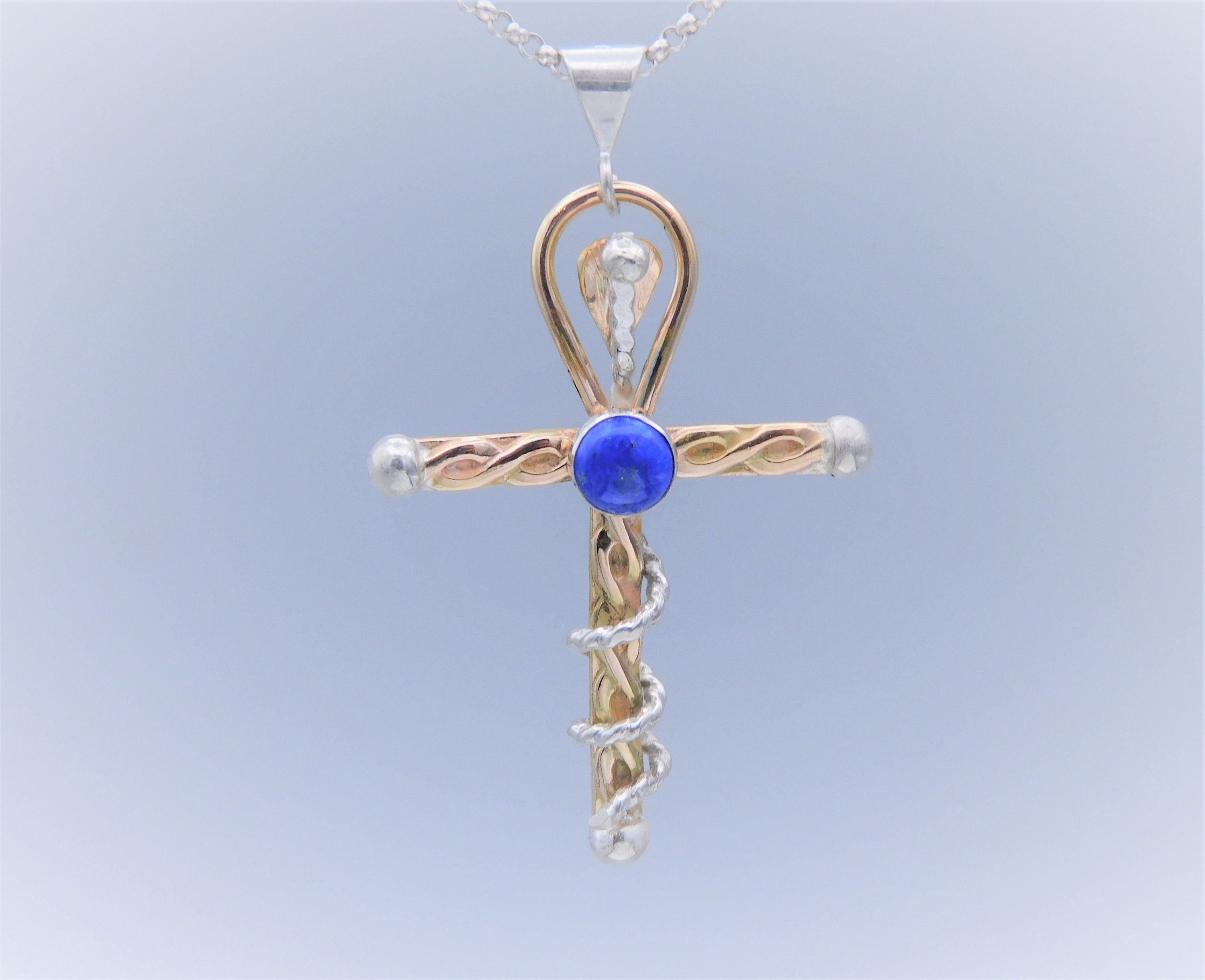 Ankh Cross Key of Life Eternal Life Sterling Silver Gold - Etsy