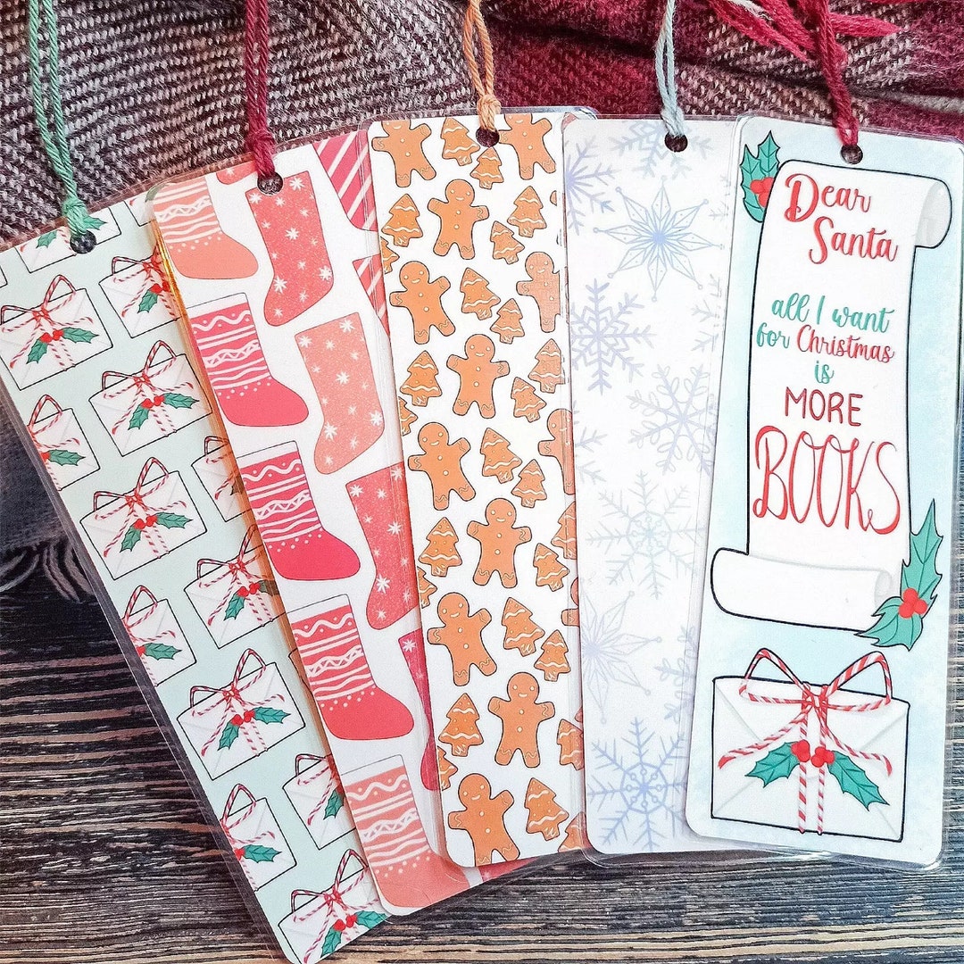 Christmas Bookmarks Set | Laminated | Handmade Bookmark | Merry ...