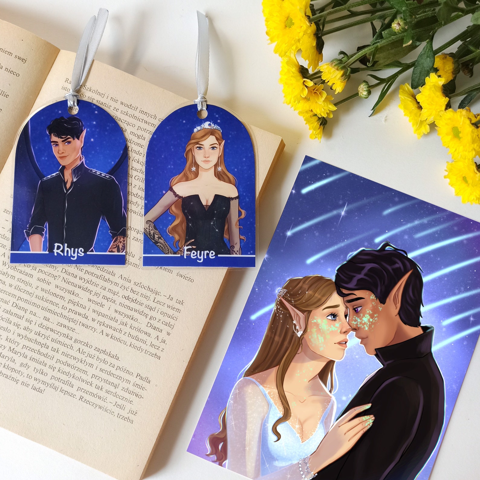 Feyre Archeron & Rhys Rhysand ACOTAR / A Court of Thornes and | Etsy