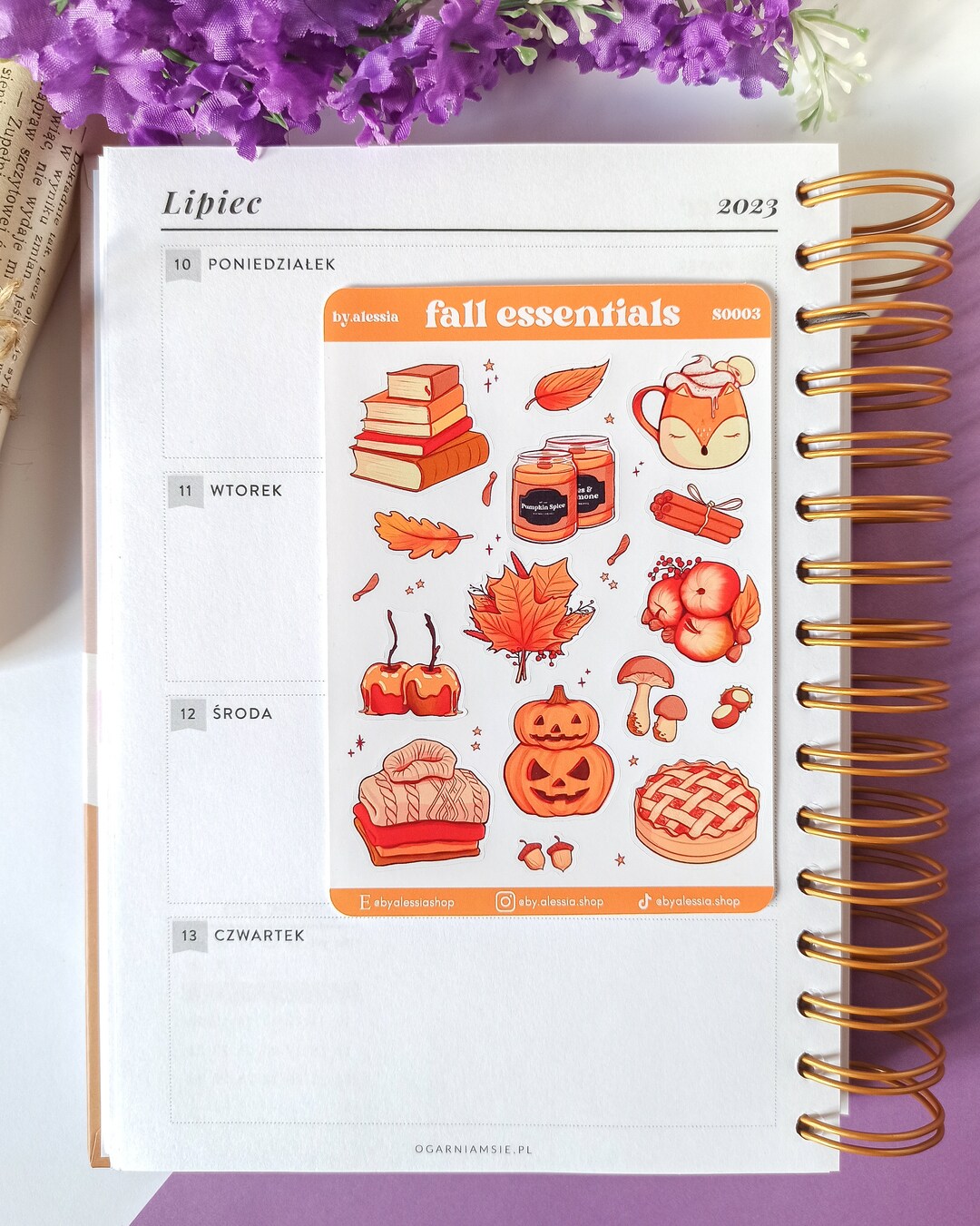 Fall Essentials Sticker Sheet | Cute Stationary | Bullet Journal ...