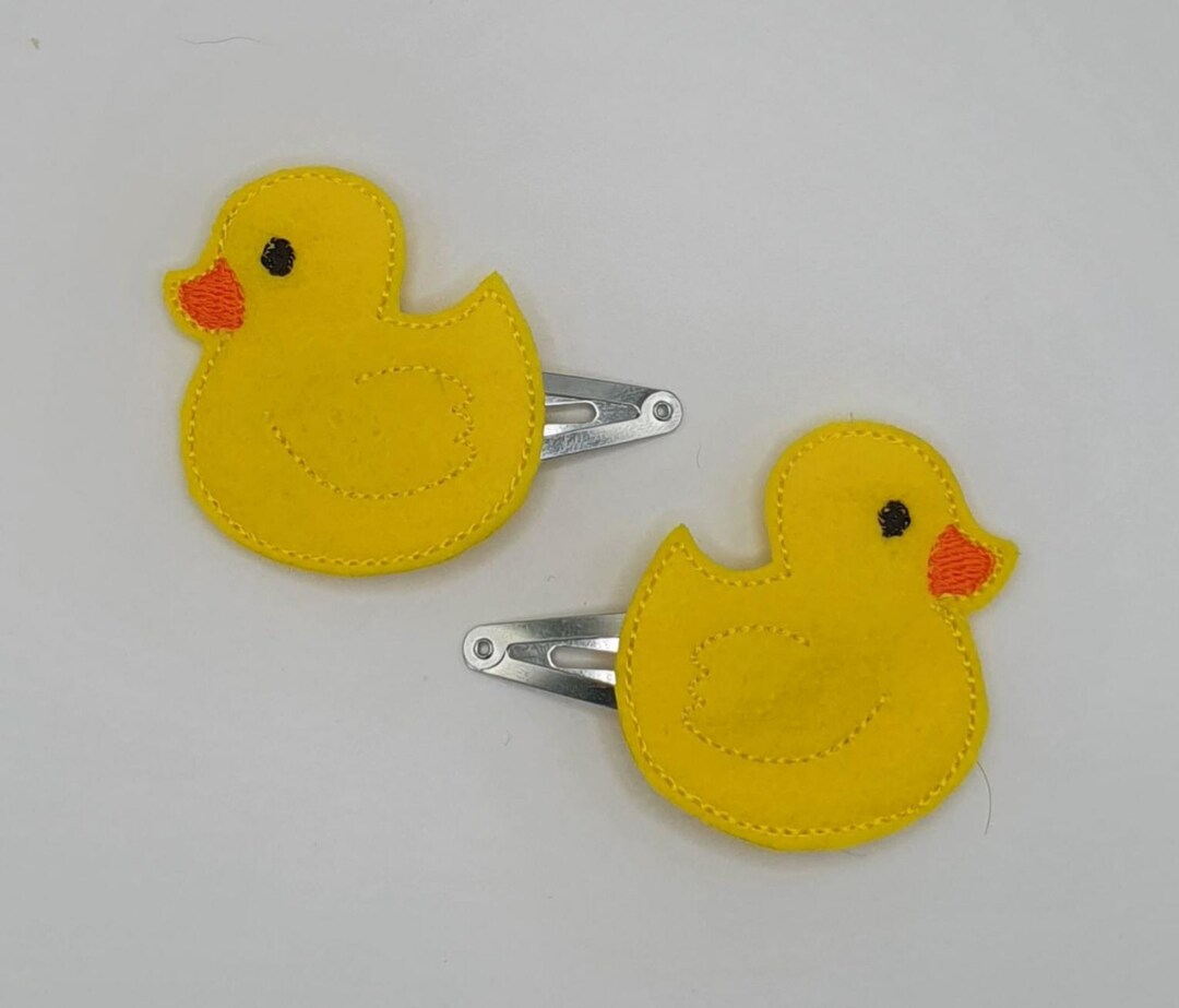 Little Yellow Duck Hair Clips - Etsy UK