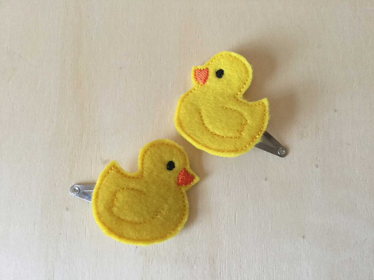 Little Yellow Duck Hair Clips - Etsy UK