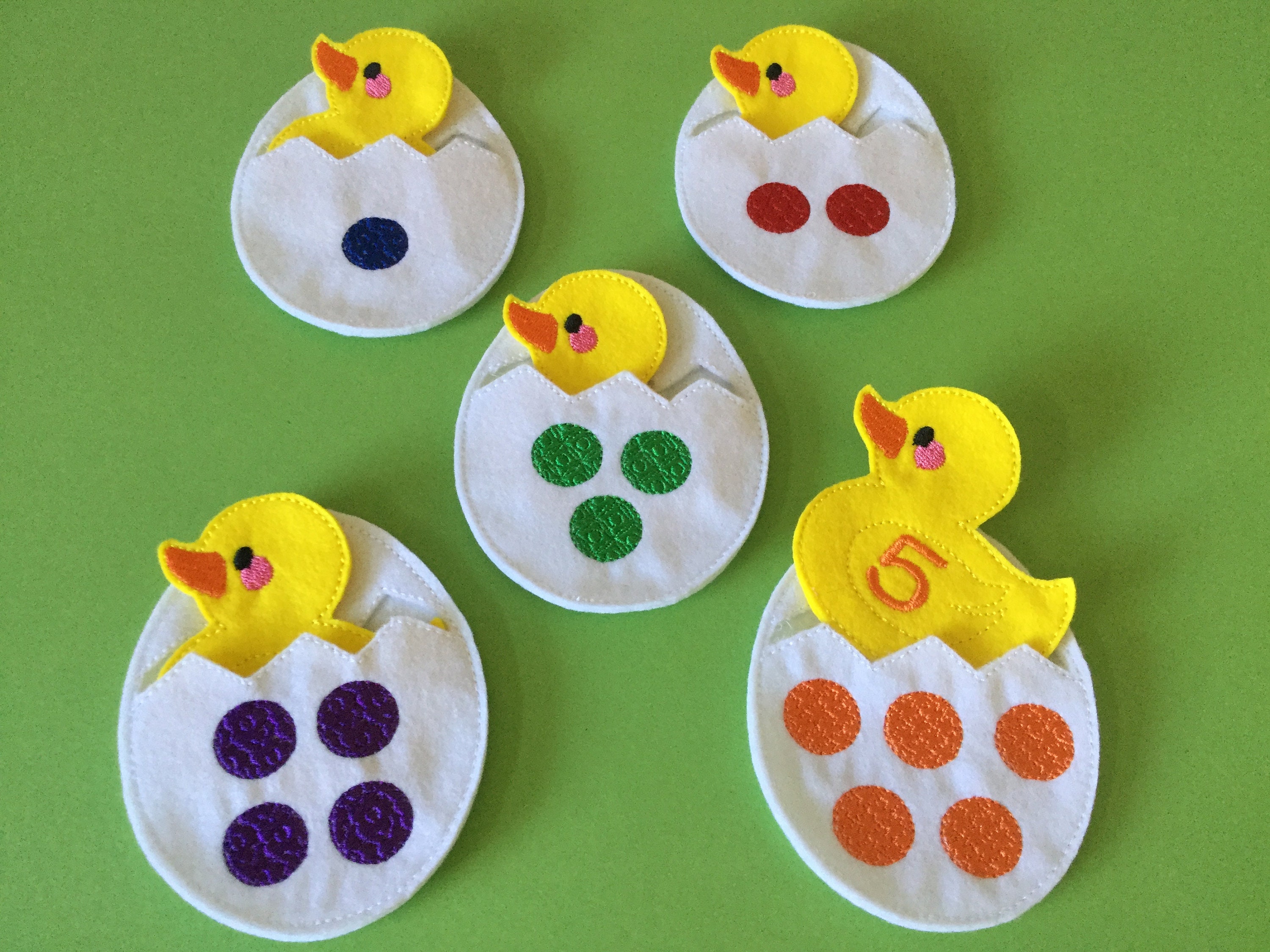 5 Little Duck Finger Puppet Set - Etsy UK