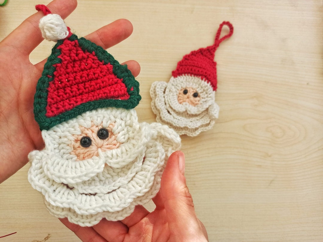 Crochet Santa Ornament Pattern(pdf Digital Download) Christmas Crochet ...