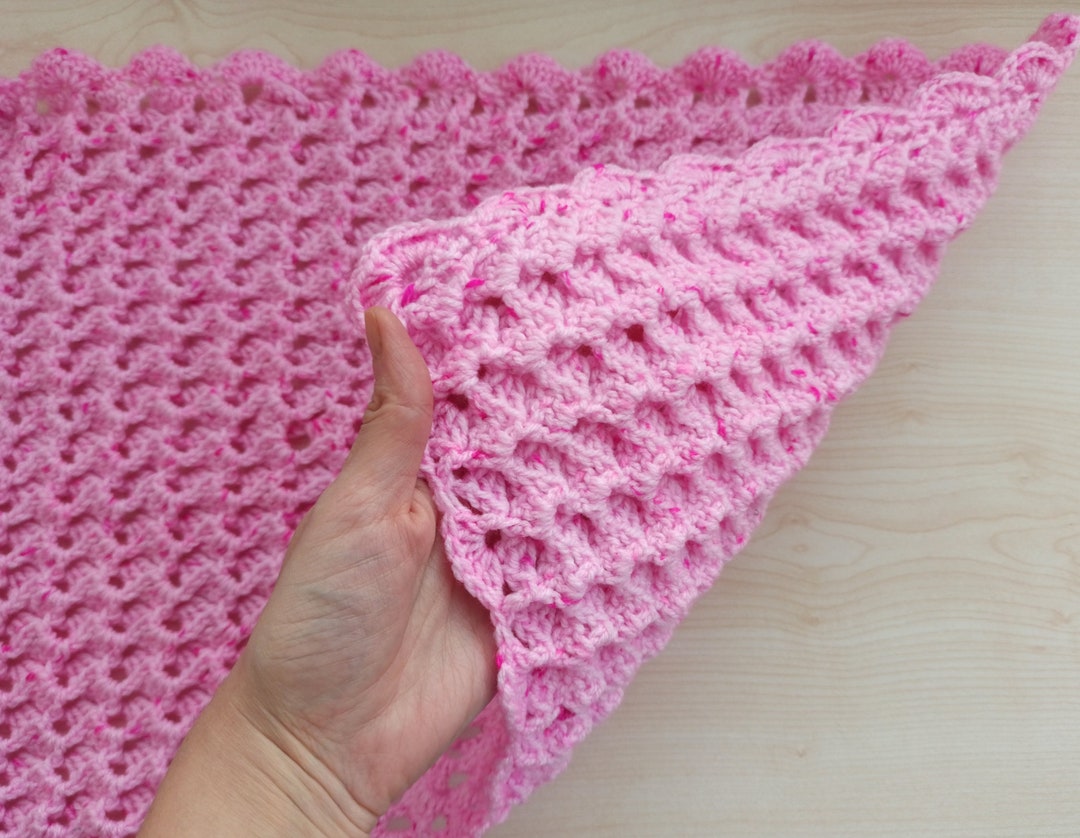 Crochet Pattern/crochet 1 Row Repeat 3D Baby Blanket Written Pattern ...