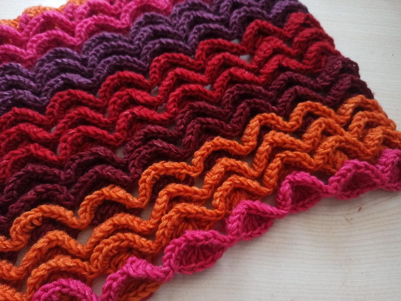 Crochet Pattern / Crochet 2 Rows Repeating 3D Baby Blanket Written ...