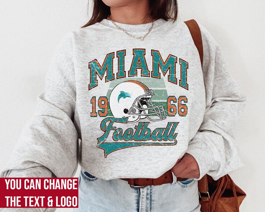 Miami Football Sweatshirt , Miami Football Shirt , Vintage Style Miami ...