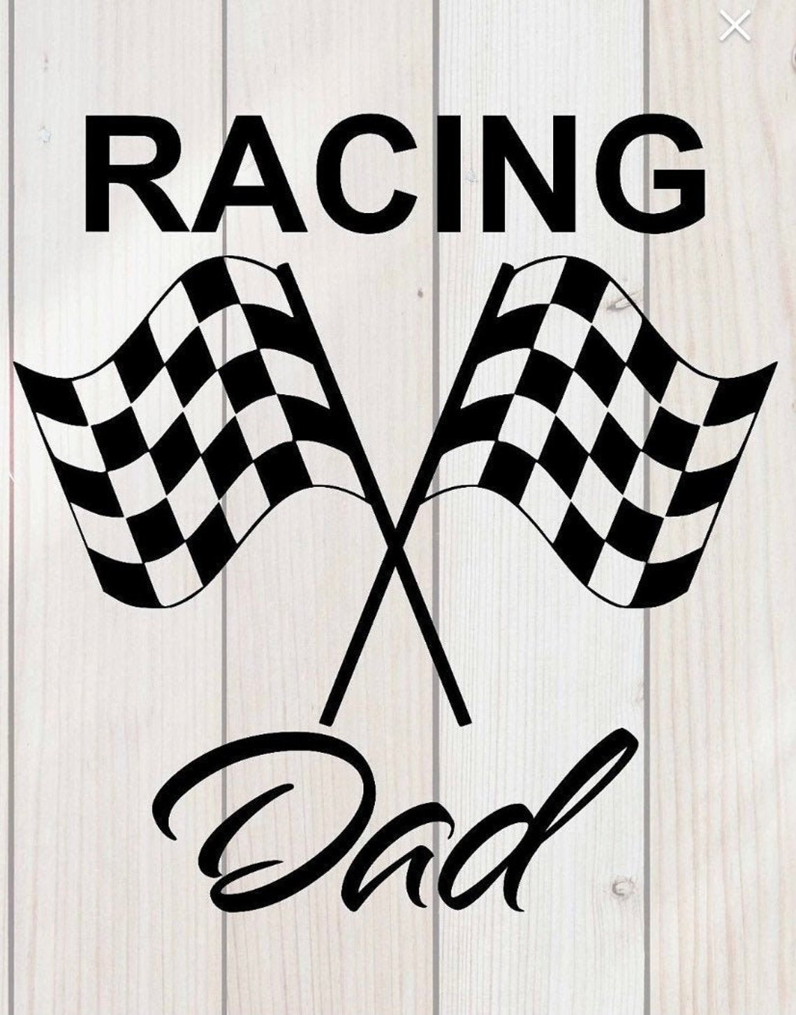 Racing Dad Karierte Flagge Aufkleber | Etsy