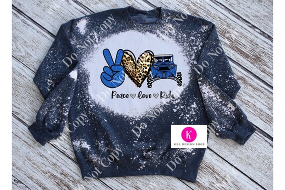 Peace Love Ride Polaris Rzr Unisex Dark Heather Sweatshirt - Etsy