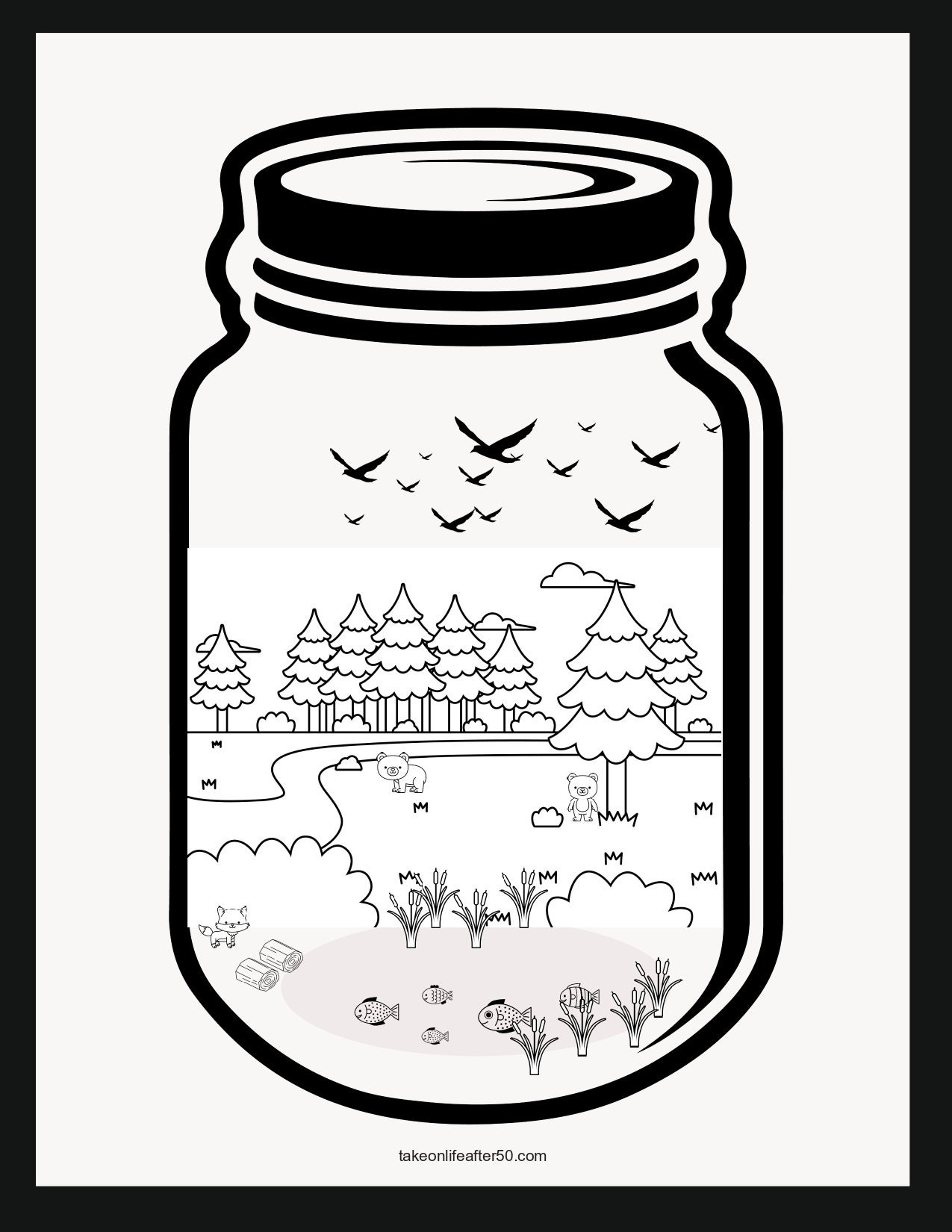 Mason Jar Colouring Pages | Printable Colouring Pages | Scenic ...