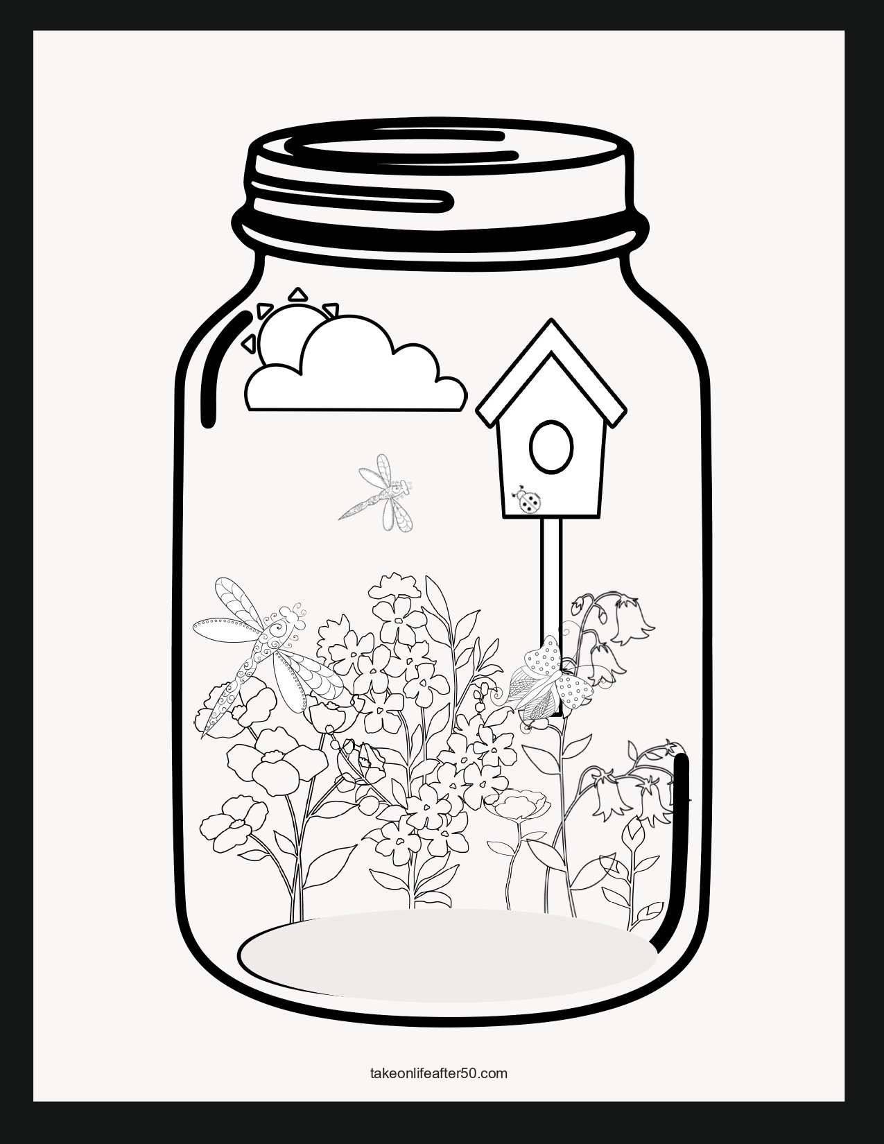Mason Jar Colouring Pages | Printable Colouring Pages | Scenic ...