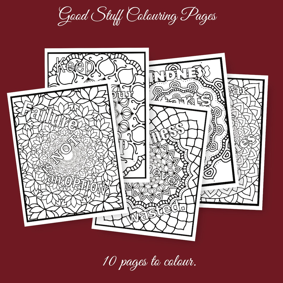Good Stuff Colouring Pages | Colour on the Go | Goodnotes | Stress ...