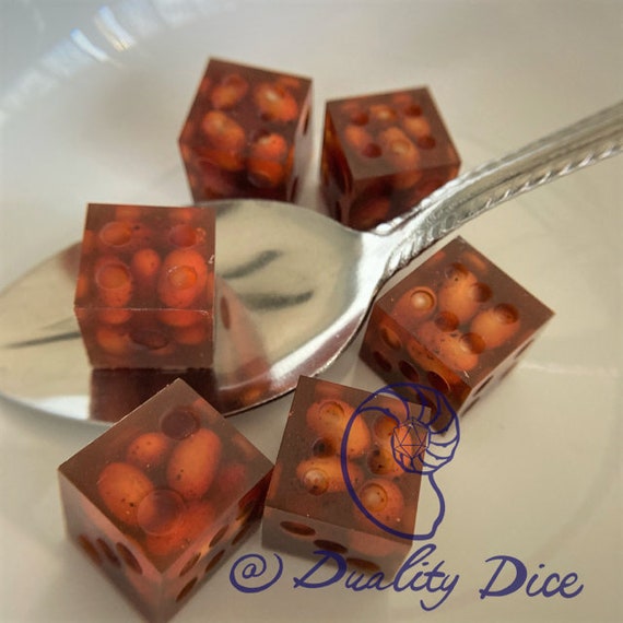 Baked Bean Cursed Food Dice Set 6 Piece Pip Dice Set Duality Etsy