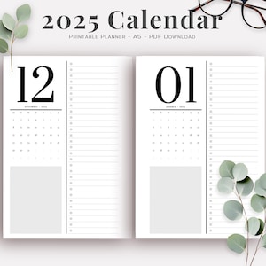 Minimalist 2025 Printable Calendar - Etsy