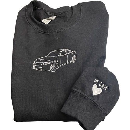Custom Embroidered Car Sweatshirt Embroidered Car Sweater - Etsy