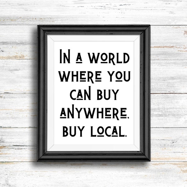 Shop Local Sign - Etsy