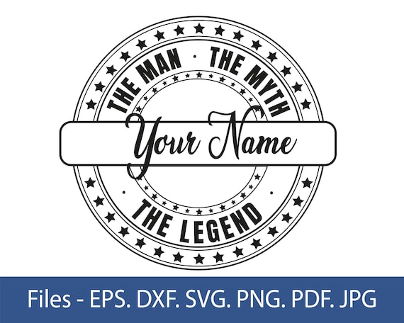 The Man The Myth The Legend SVG split text cutting files for | Etsy