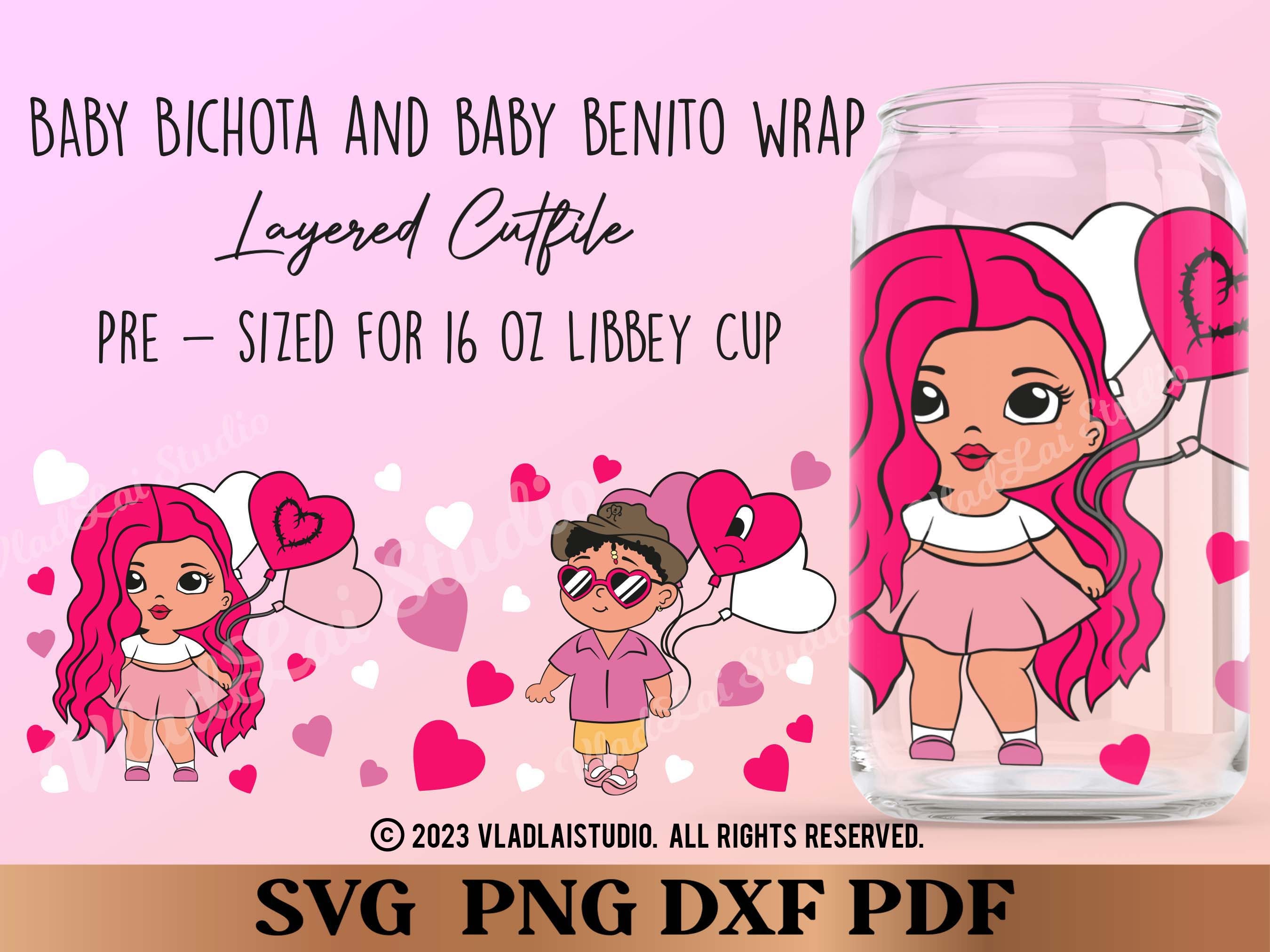 Bad Bunny and Karol G Libbey Cup SVG Baby Bichota Tattoo and - Etsy ...