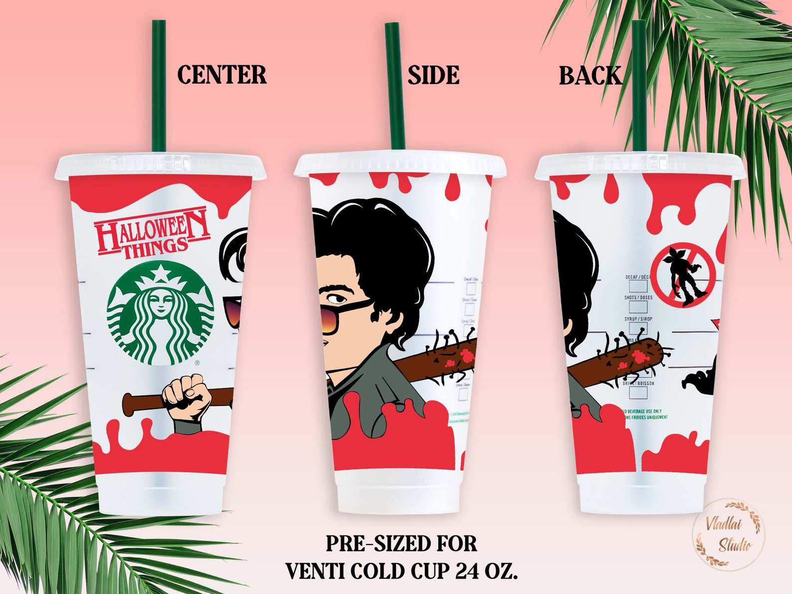 Halloween Stranger Things 24 Oz Halloween Starbucks Cup Wrap - Etsy