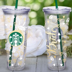 Bride to Be Svg Starbucks Acrylic 24 Oz Cup Cutfile Svg, Diamond Ring ...