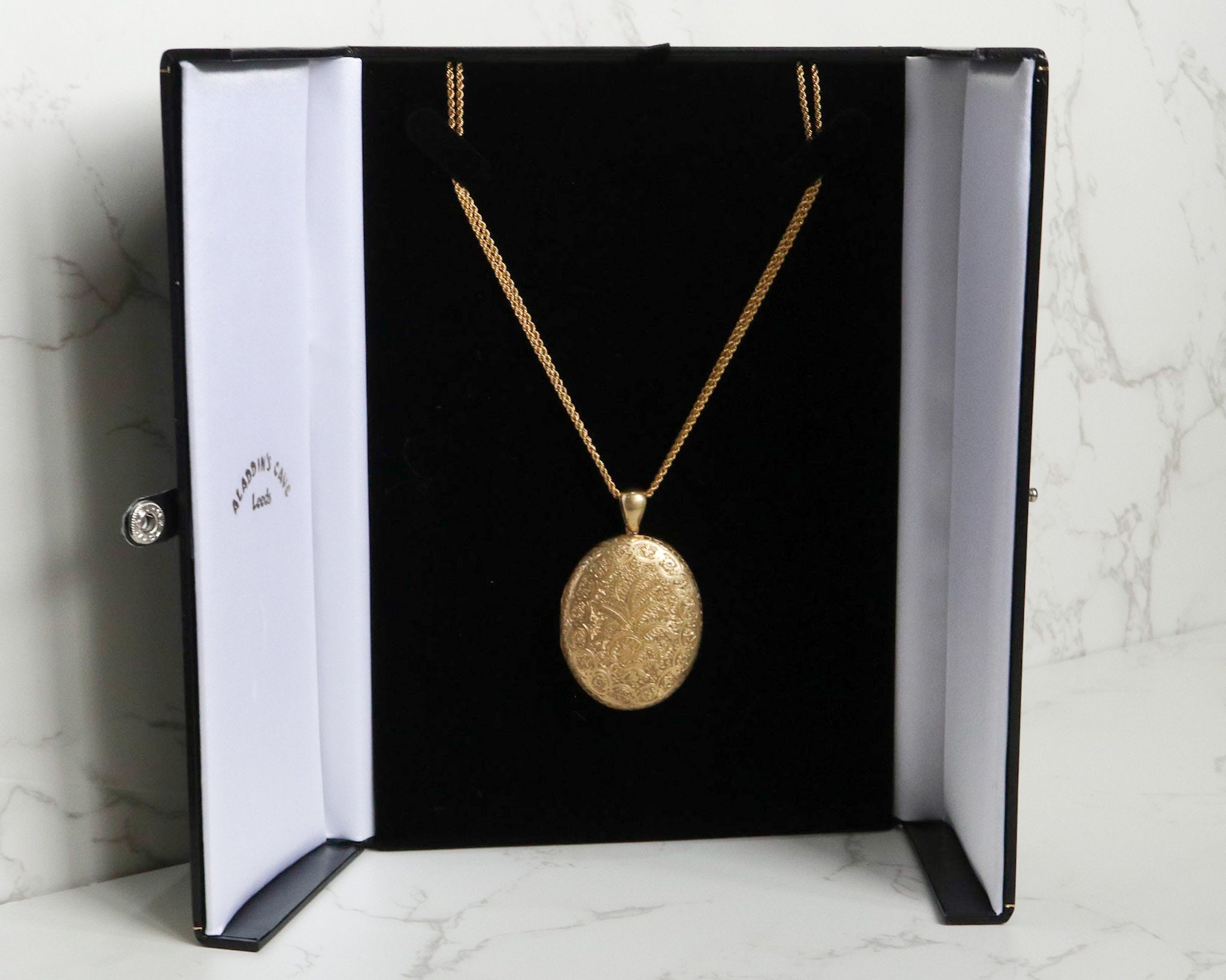 Antique Gold Locket, Victorian Engraved Locket, Large Gold Locket and ...