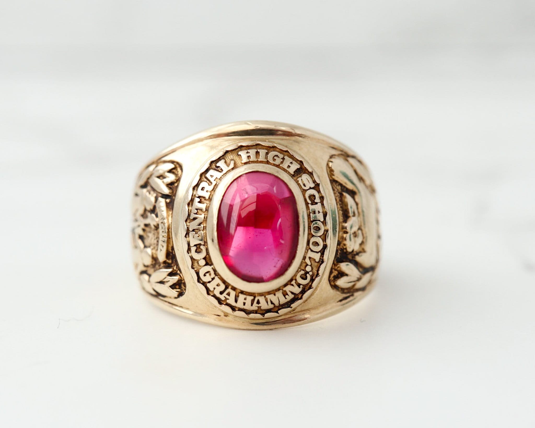 Vintage 10ct Gold American College Ring, Signet Ring for Him, Gold ...