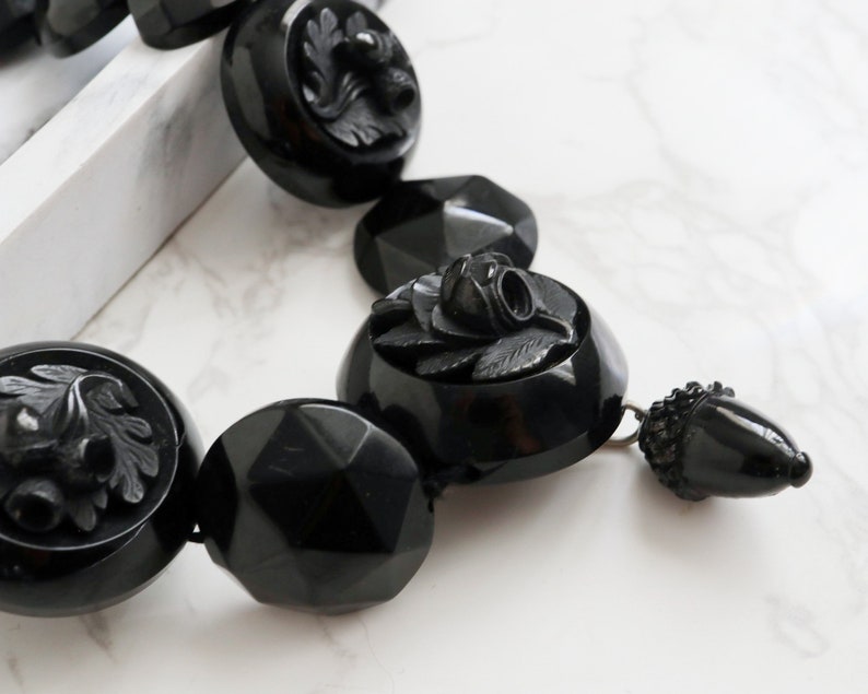 Antique Whitby Jet Necklace Whitby Jet Beads Victorian - Etsy Australia