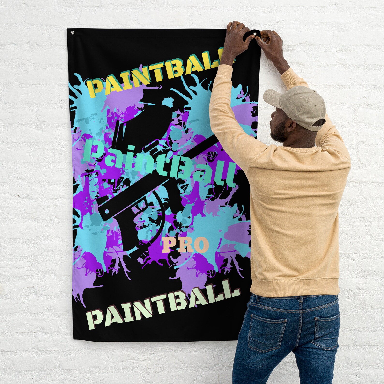 PAINTBALL Pro Flag for Giant Wall Hanging Decoration See - Etsy