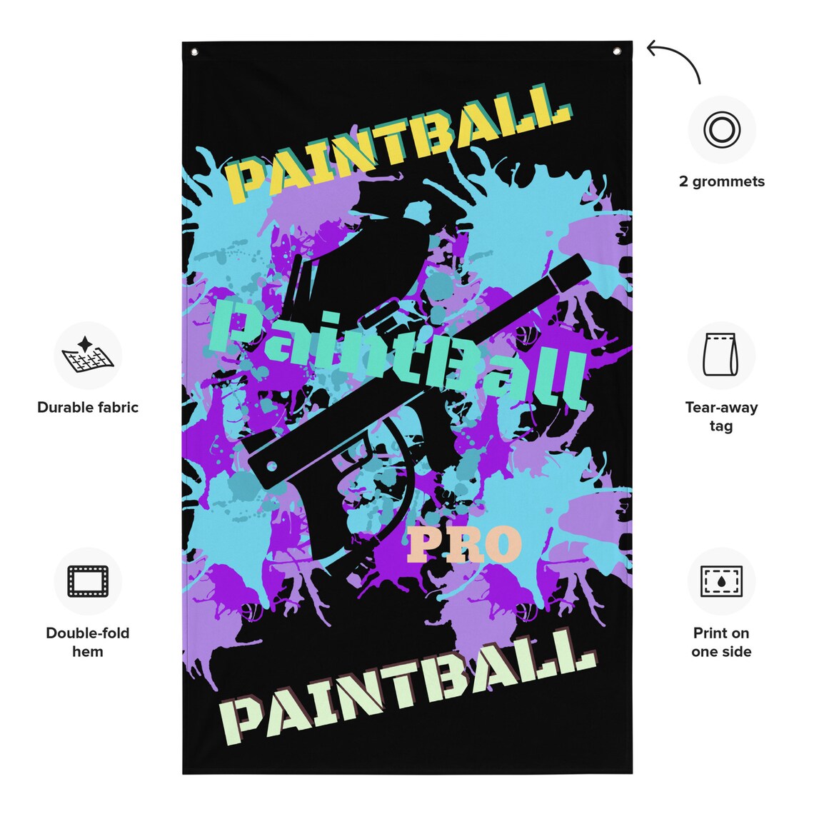 PAINTBALL Pro Flag for Giant Wall Hanging Decoration See - Etsy