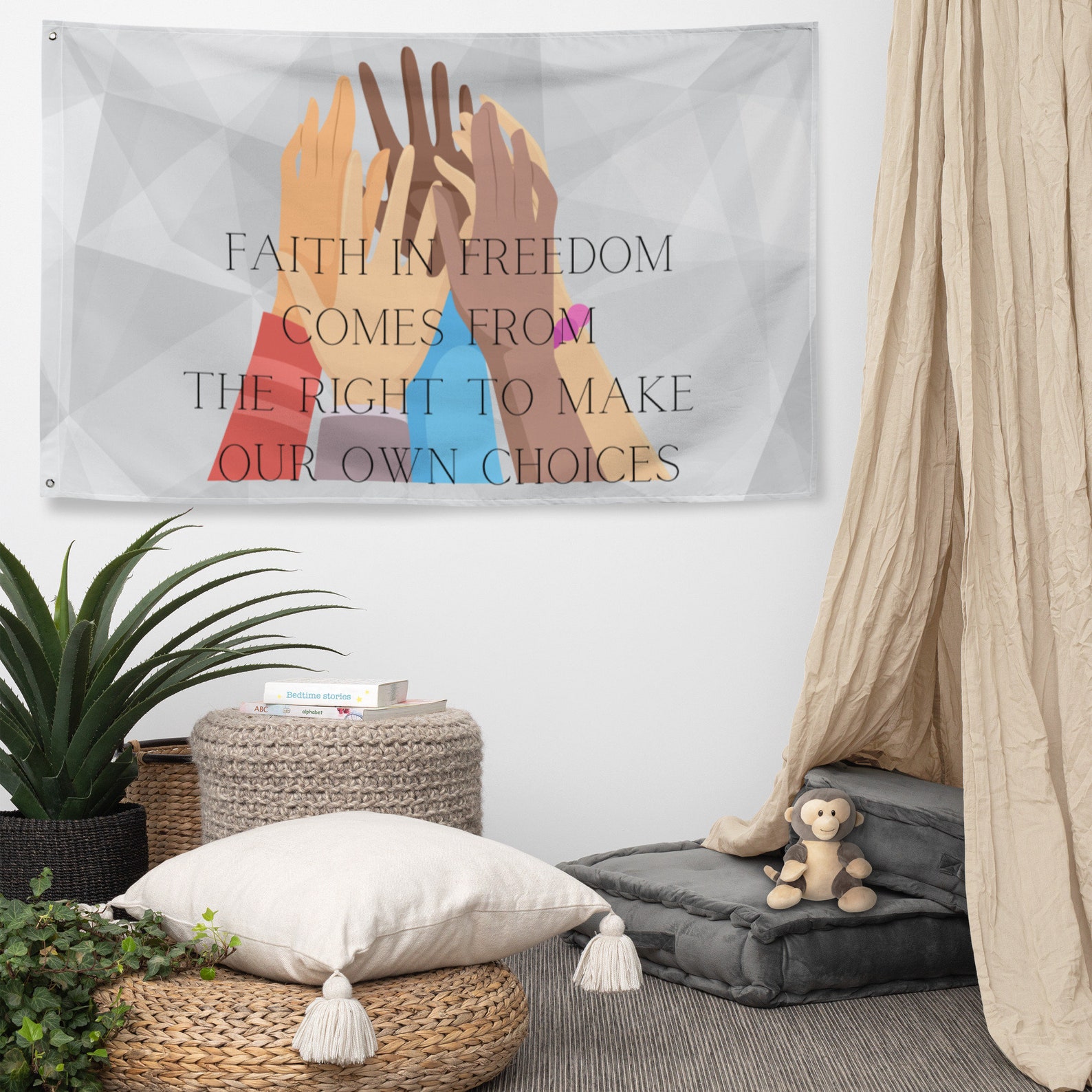 FREEDOM Flag for Rally or Decoration Poster Design See Info & Size Anti ...