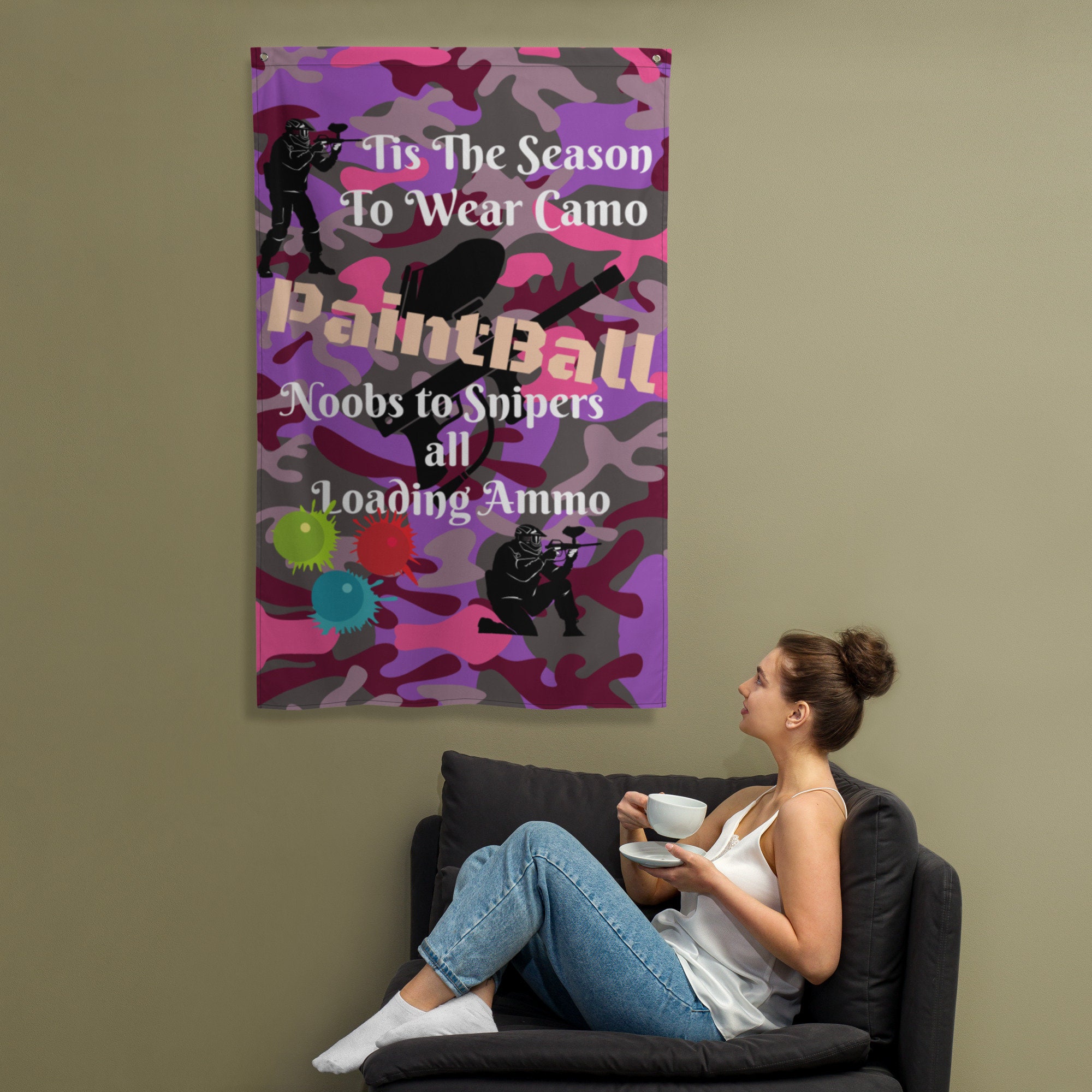 PAINTBALL Pro Flag for Giant Wall Hanging Decoration See - Etsy