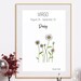 Zodiac Sign Print, Virgo and Daisy Watercolor Painting, Room Decor ...