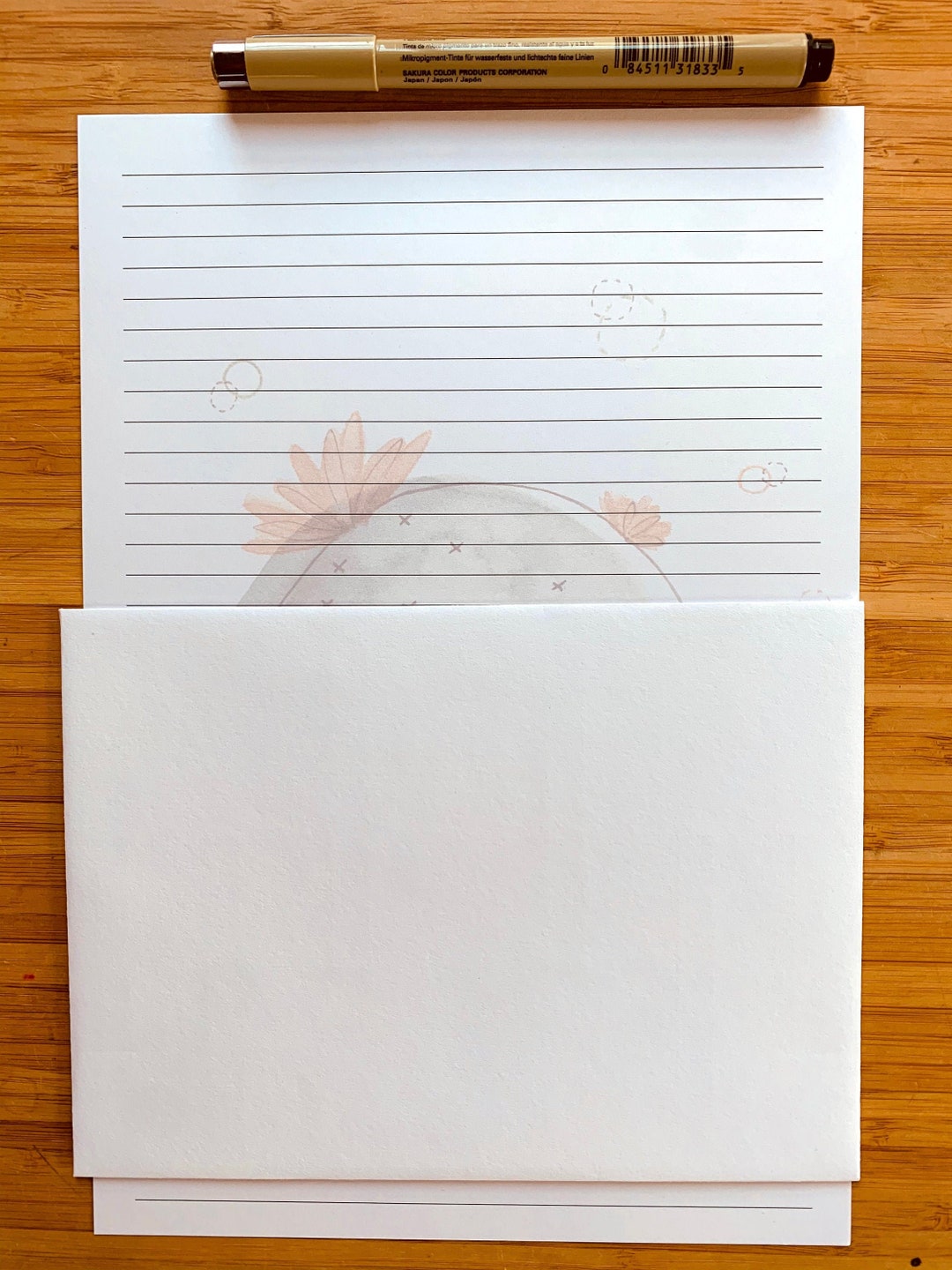 Cactus Writing Paper and Envelopes, Succulent Letter Writing Set for ...