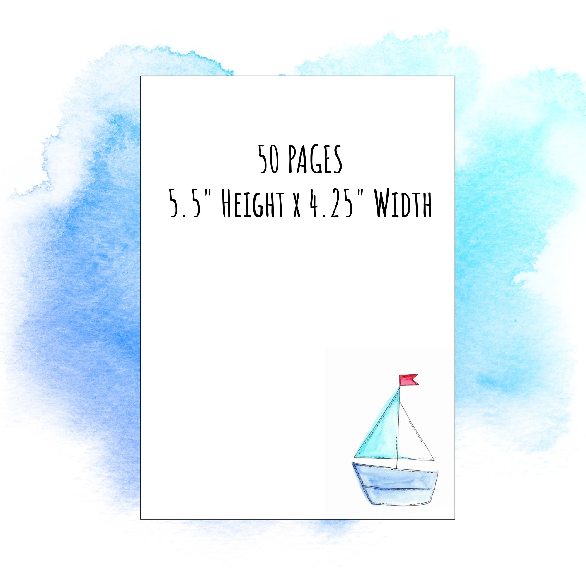 Watercolor Sailing Boat Notepad Nautical Notepad Notepad for - Etsy