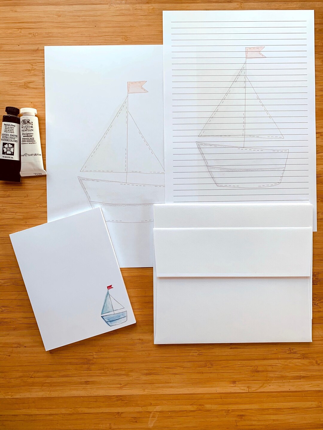 Kid Stationery Set and Notepad, Letter Writing Set and Notepad for Boys ...