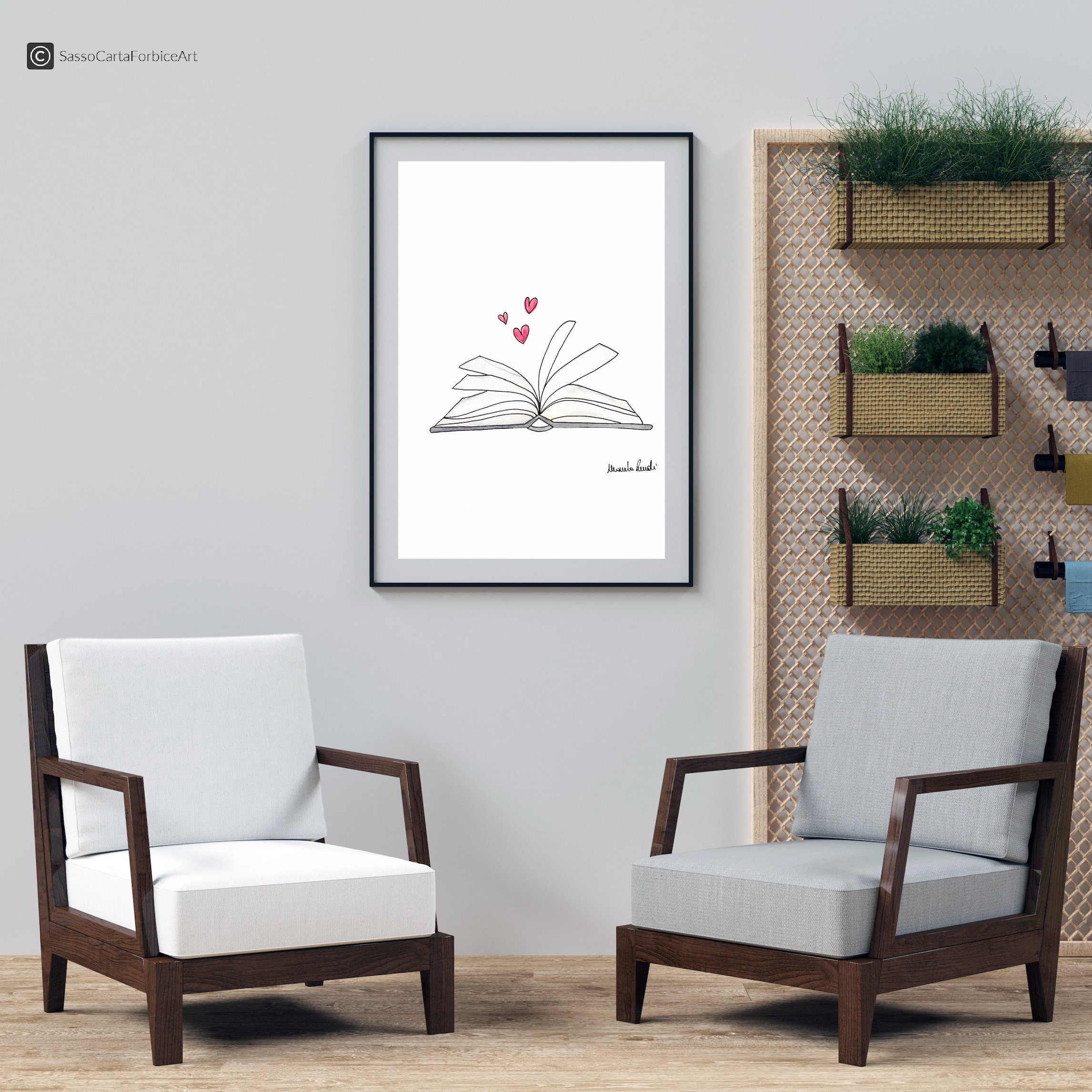 Book Deco, Wall Art Print, Home Art Print, Living Room Print , Office ...